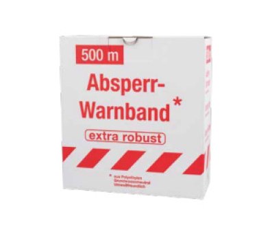 Absperrband rot/weiß, 500 m